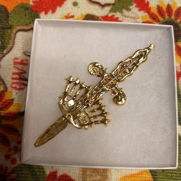 Jewelry | Vintage Crown And Sword Pin | Poshmark